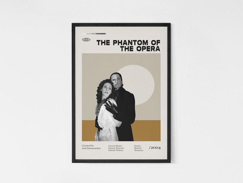 The Phantom of the Opera Movie Poster, Vintage Tv Show Poster, Gerard ...