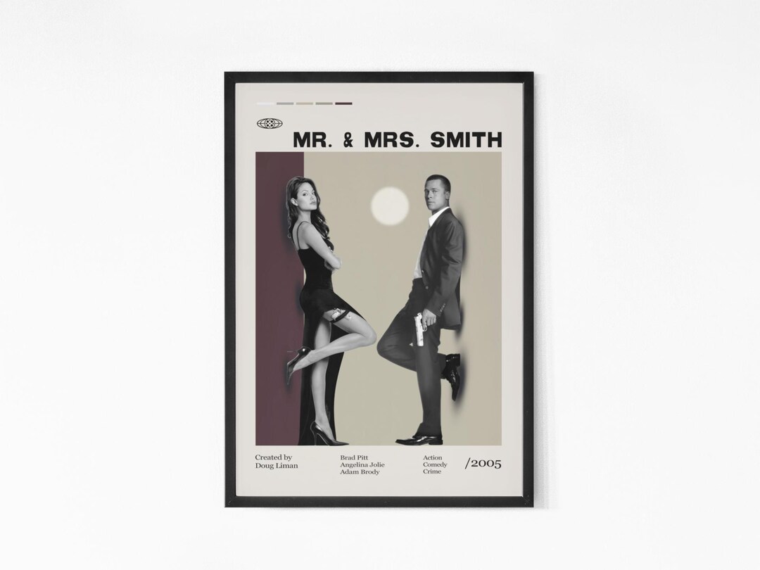 Mr and Mrs Smith Movie Poster, Doug Liman Movie, Brad Pitt, Angelina ...