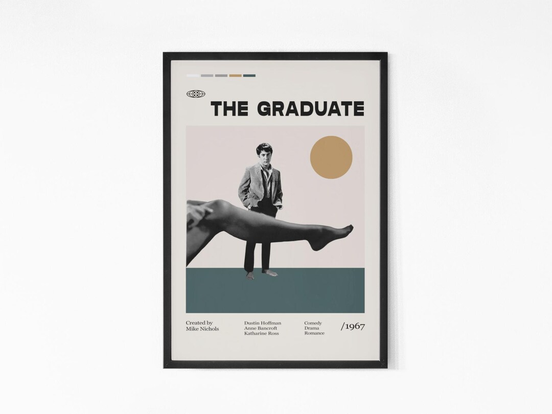 The Graduate 1967 Vintage Movie Poster, Vintage Tv Show Poster, Dustin ...