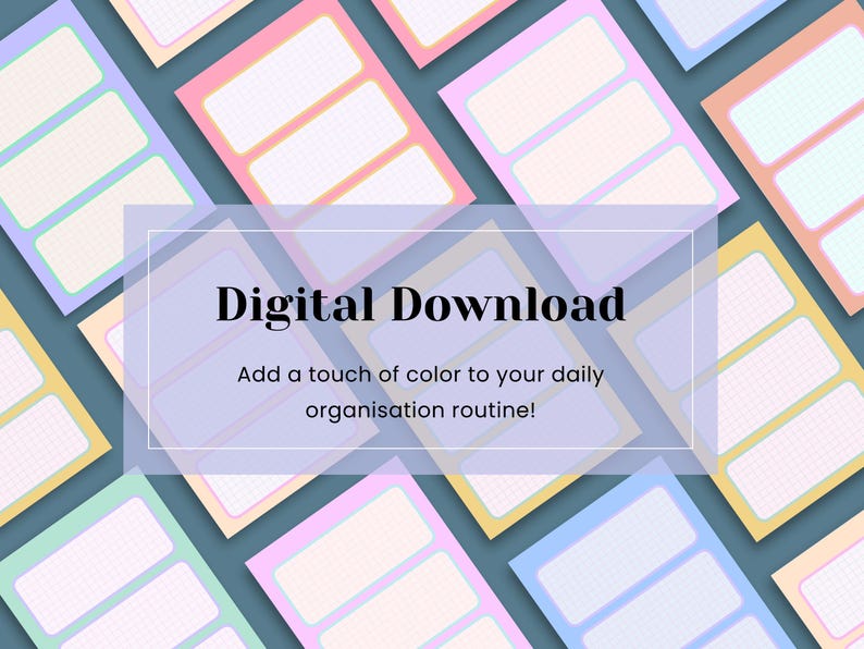 Colorful Pages to Print, Printable Notepad Pastel Pages, Digital ...