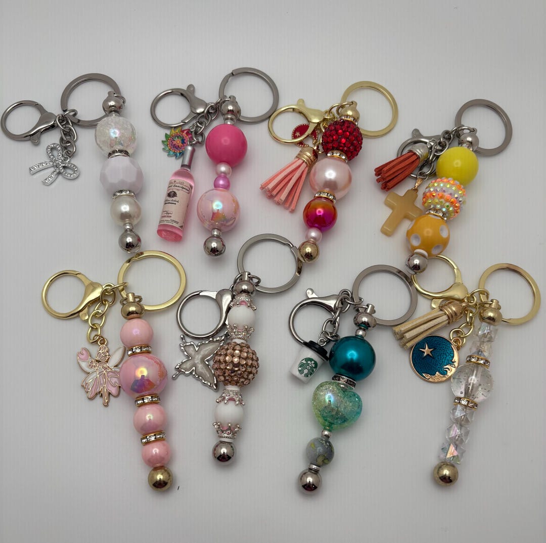 Beaded Key Chain for Purse Key Chain Handmade Gift for Friend Teacher ...
