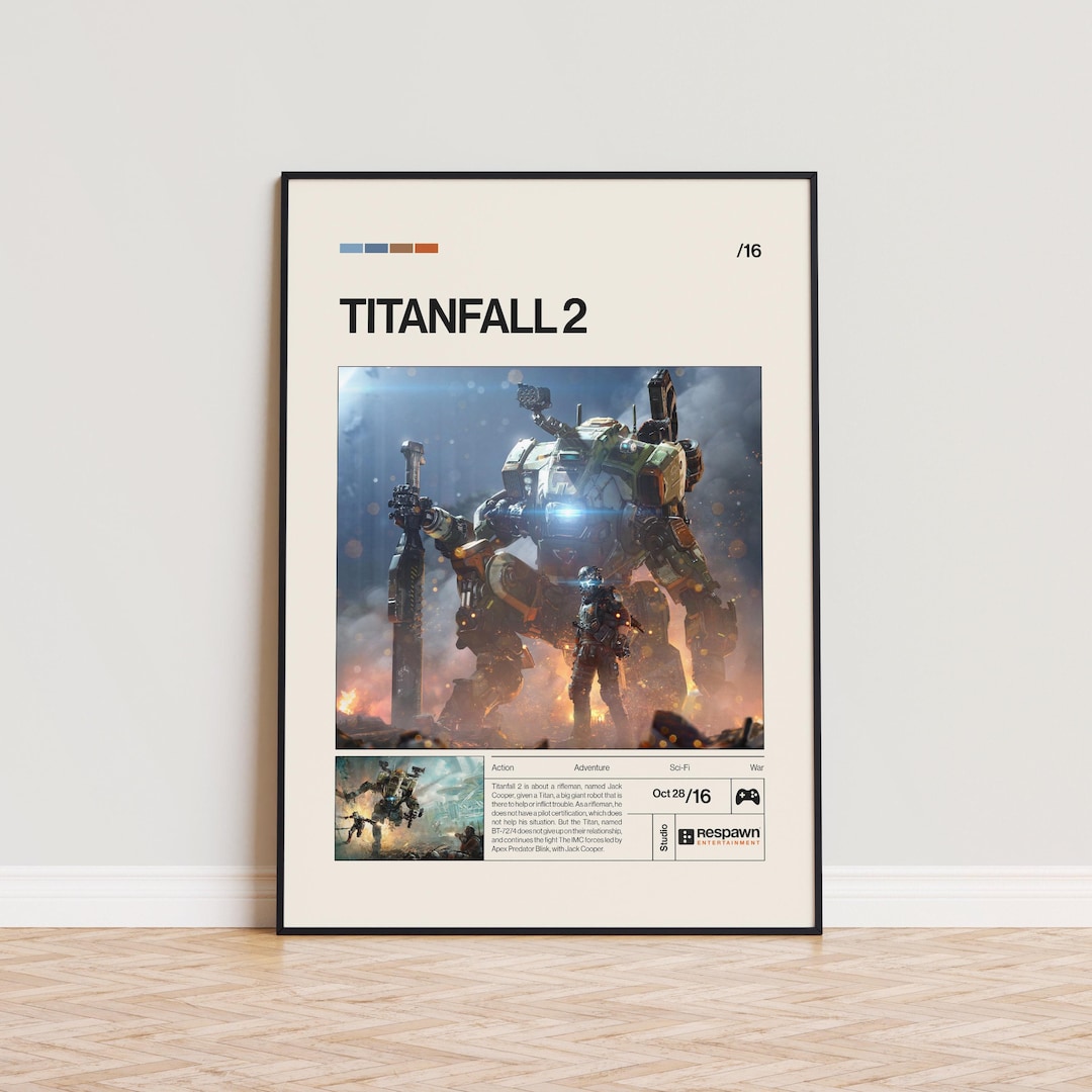 Titanfall 2 Poster, Video Game Poster, Minimalist Game Print, Gaming ...
