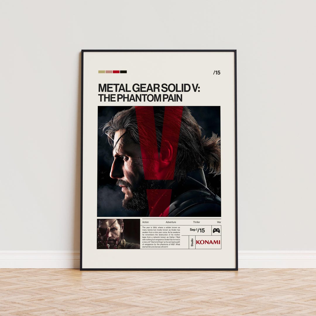 Metal Gear Solid V the Phantom Pain Poster, Video Game Poster ...