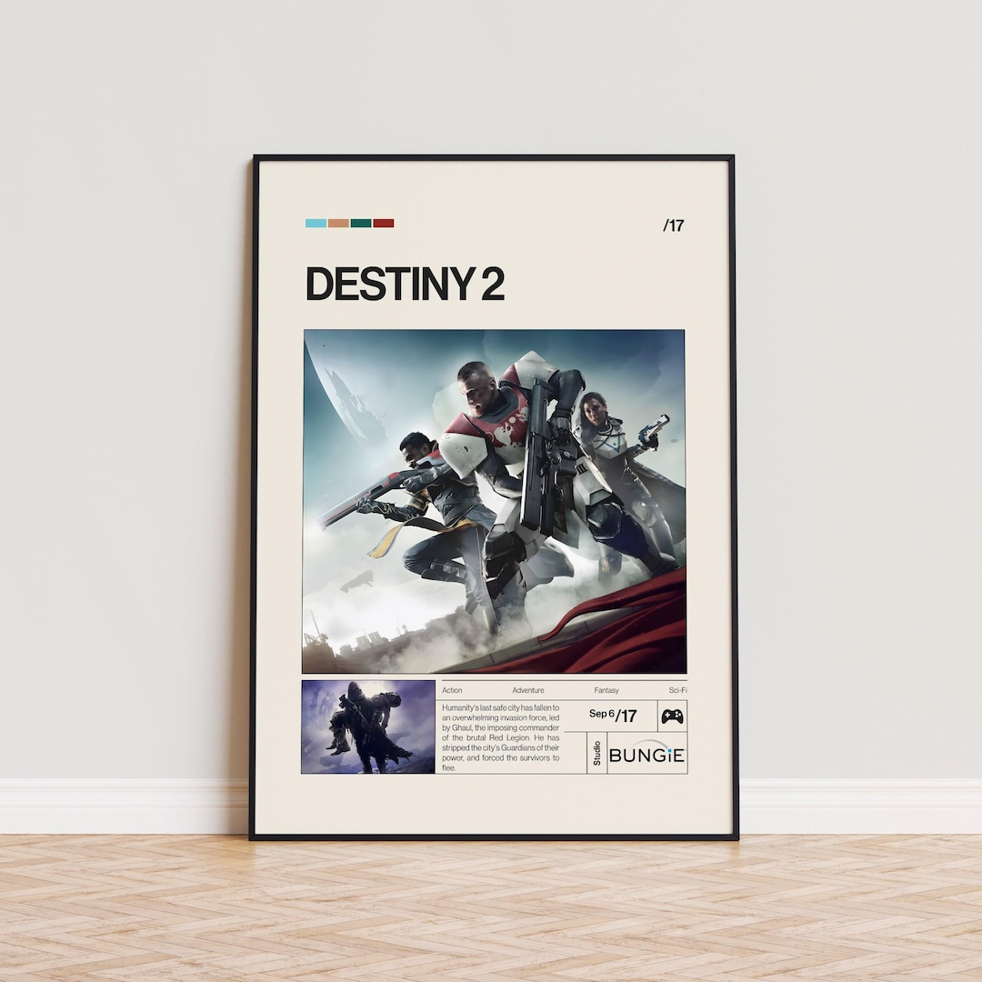 Destiny 2 Poster, Video Game Poster, Minimalist Game Print, Gaming Room ...