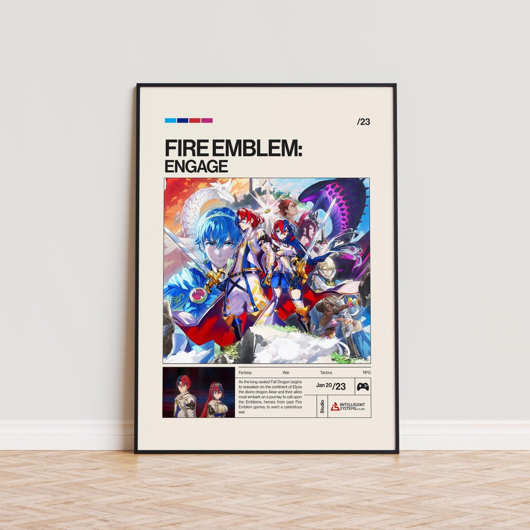 Fire Emblem Engage Poster, Video Game Poster, Minimalist Game Print ...