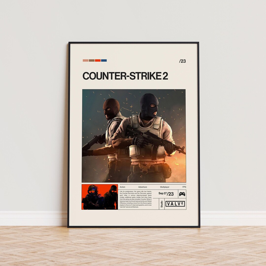 Counter-strike 2 Poster, Video Game Poster, Minimalist Game Print ...