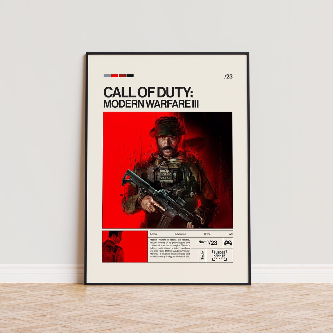 Call of Duty Modern Warfare III Poster, Video Game Poster, Minimalist ...