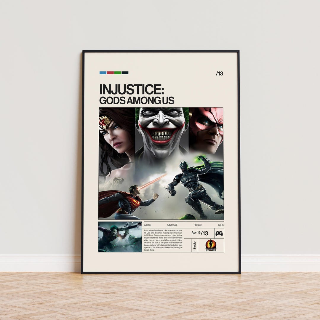 Injustice Gods Among Us Poster, Video Game Poster, Minimalist Game ...