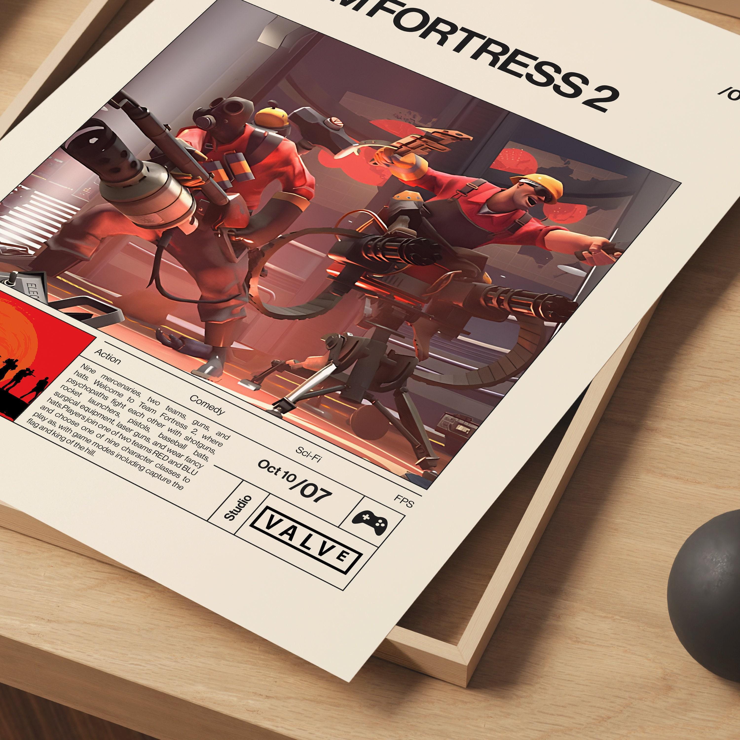 Team Fortress 2 Poster, Video Game Poster, Minimalist Game Print ...