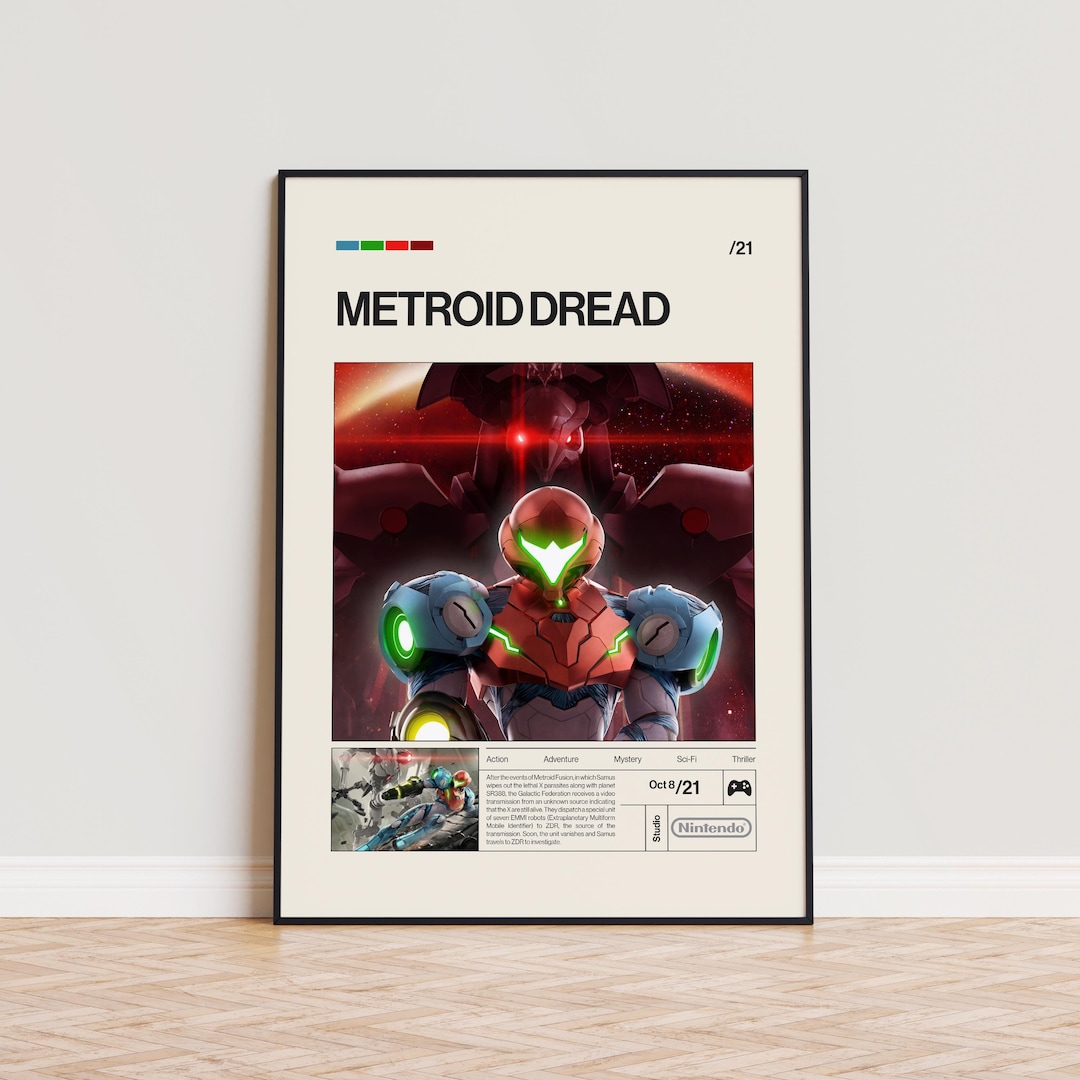 Metroid Dread Poster, Video Game Poster, Minimalist Game Print, Gaming ...