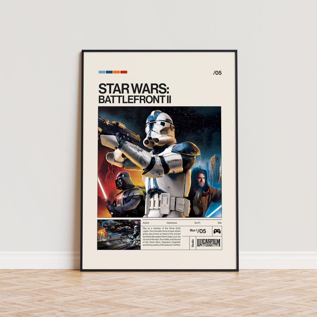 Star Wars Battlefront II Poster, Video Game Poster, Minimalist Game ...
