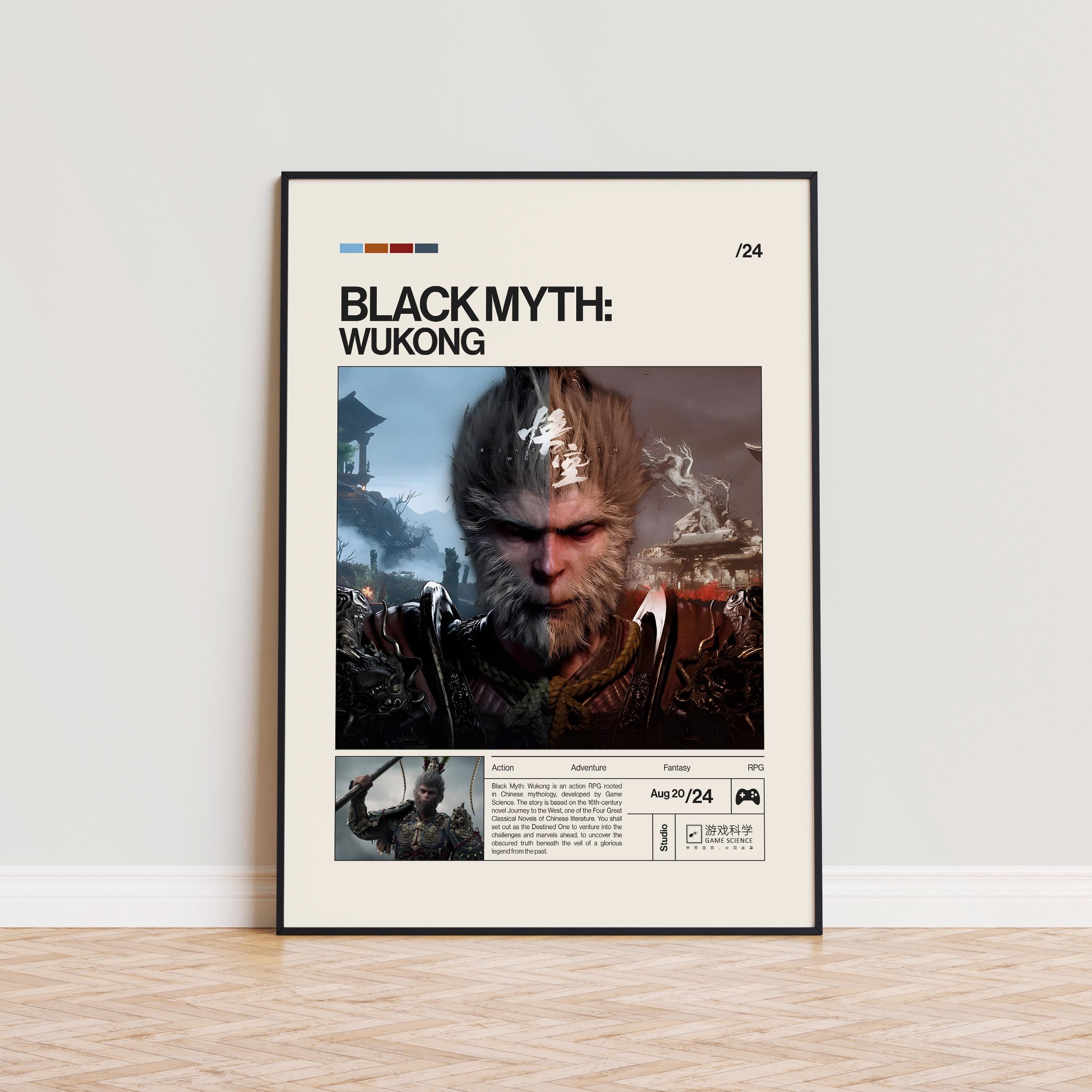 Black Myth Wukong Poster, Video Game Poster, Minimalist Game Print ...