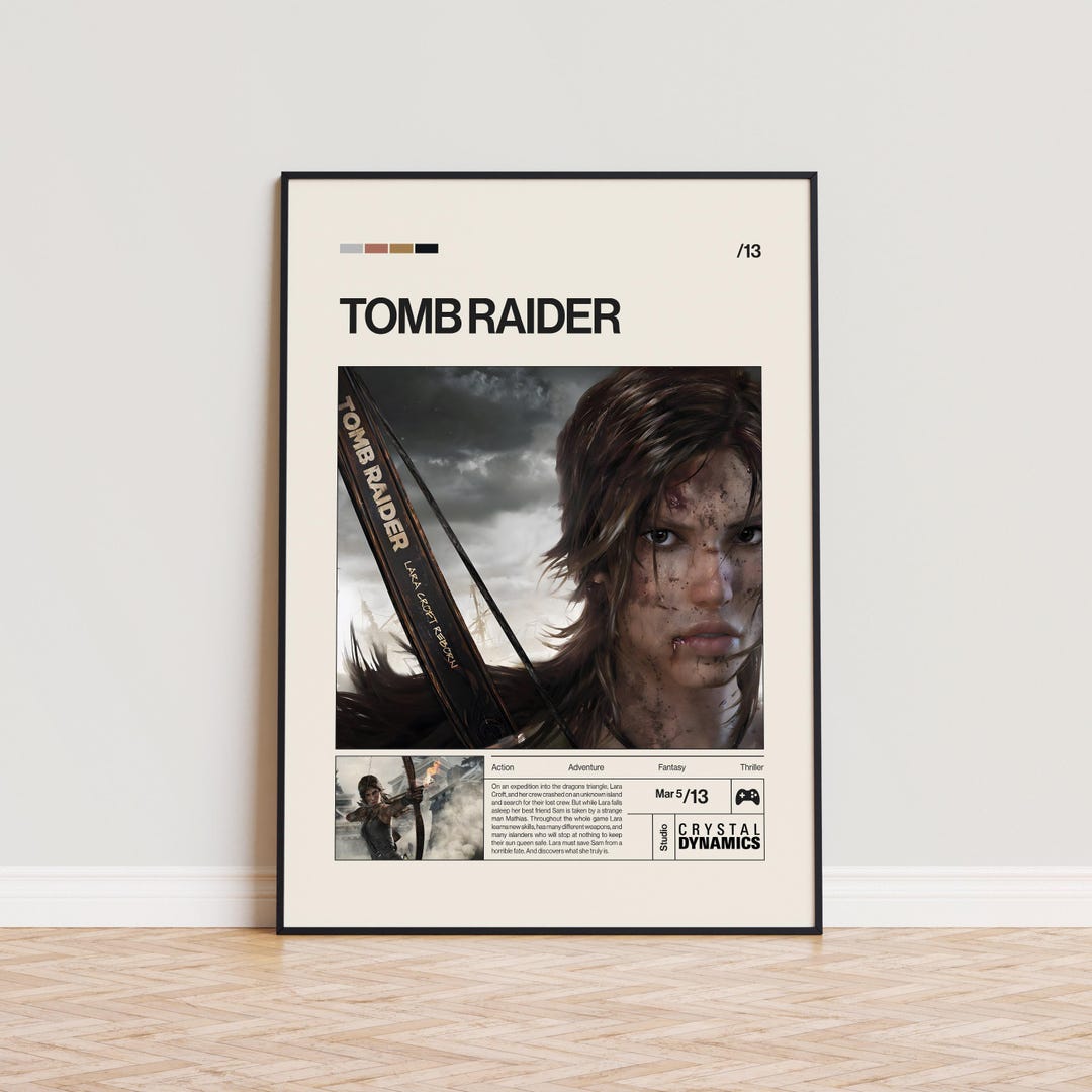 Tomb Raider Poster, Video Game Poster, Minimalist Game Print, Gaming ...