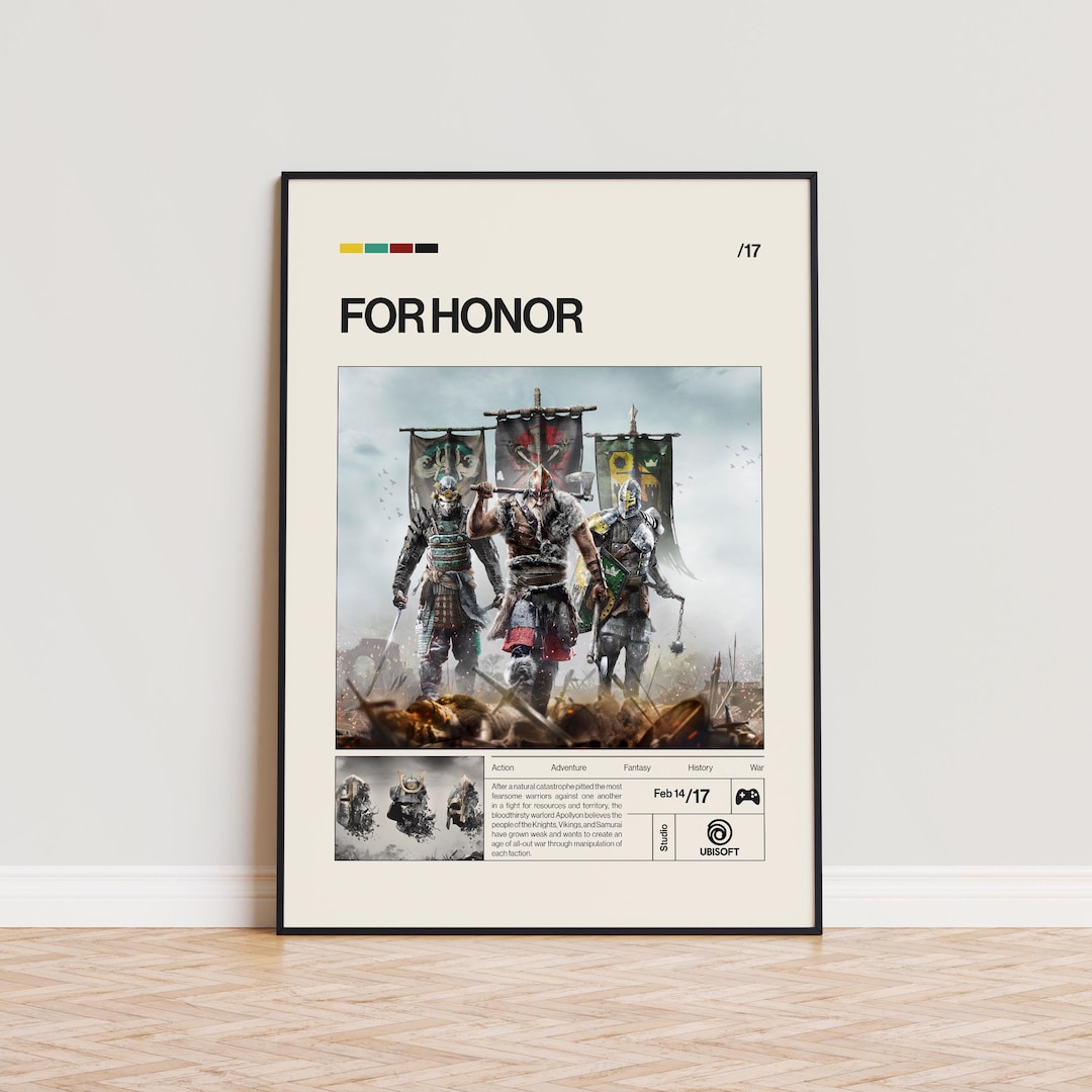 For Honor Poster, Video Game Poster, Minimalist Game Print, Gaming Room ...