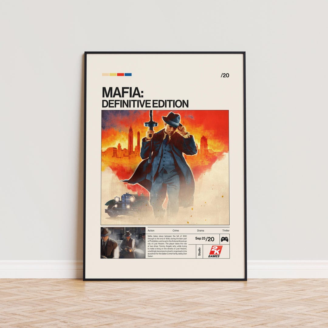 Mafia Definitive Edition Poster, Video Game Poster, Minimalist Game ...