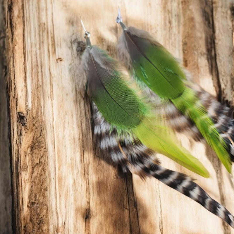 Feather Earrings - Etsy