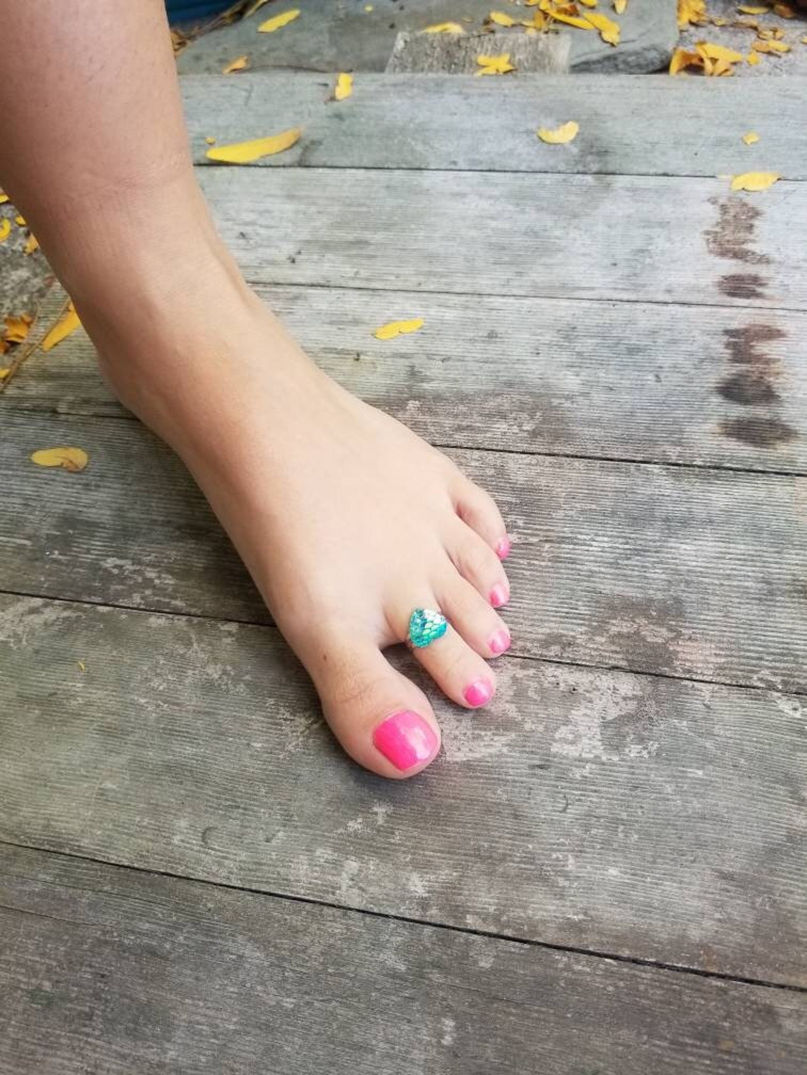 Cute Heart Toe Ring Adjustable Toe Ring Faux Glitter Druzy - Etsy