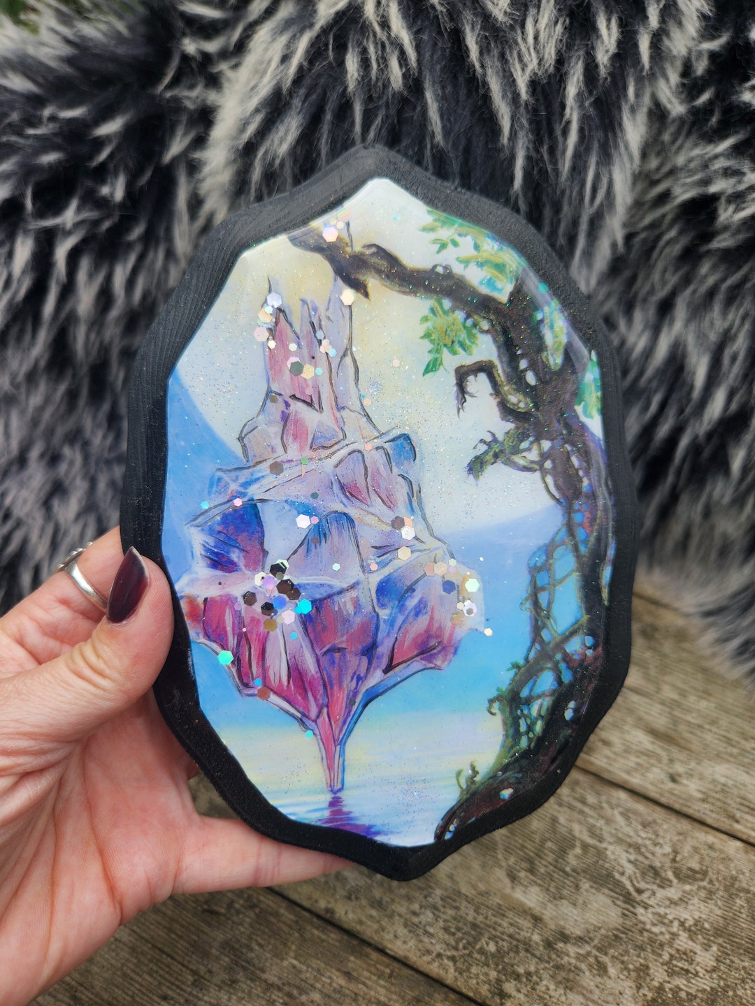 Original Art Collage, Fantasy Art, Crystal Drawing, Crystal Display ...