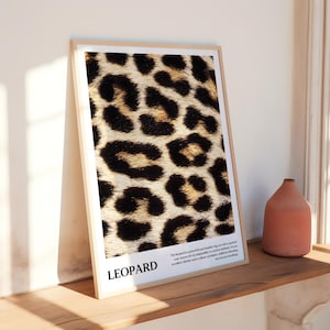 Leopard Wall Art, Cheetah Poster, Leopard Pattern Poster, Aesthetic ...