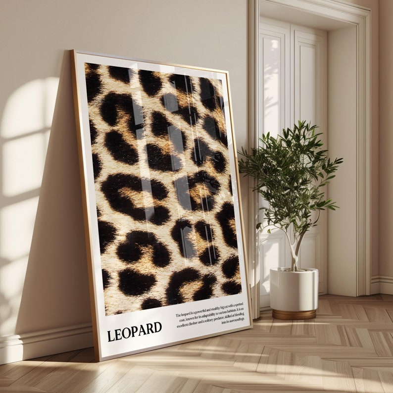 Leopard Wall Art, Cheetah Poster, Leopard Pattern Poster, Aesthetic ...
