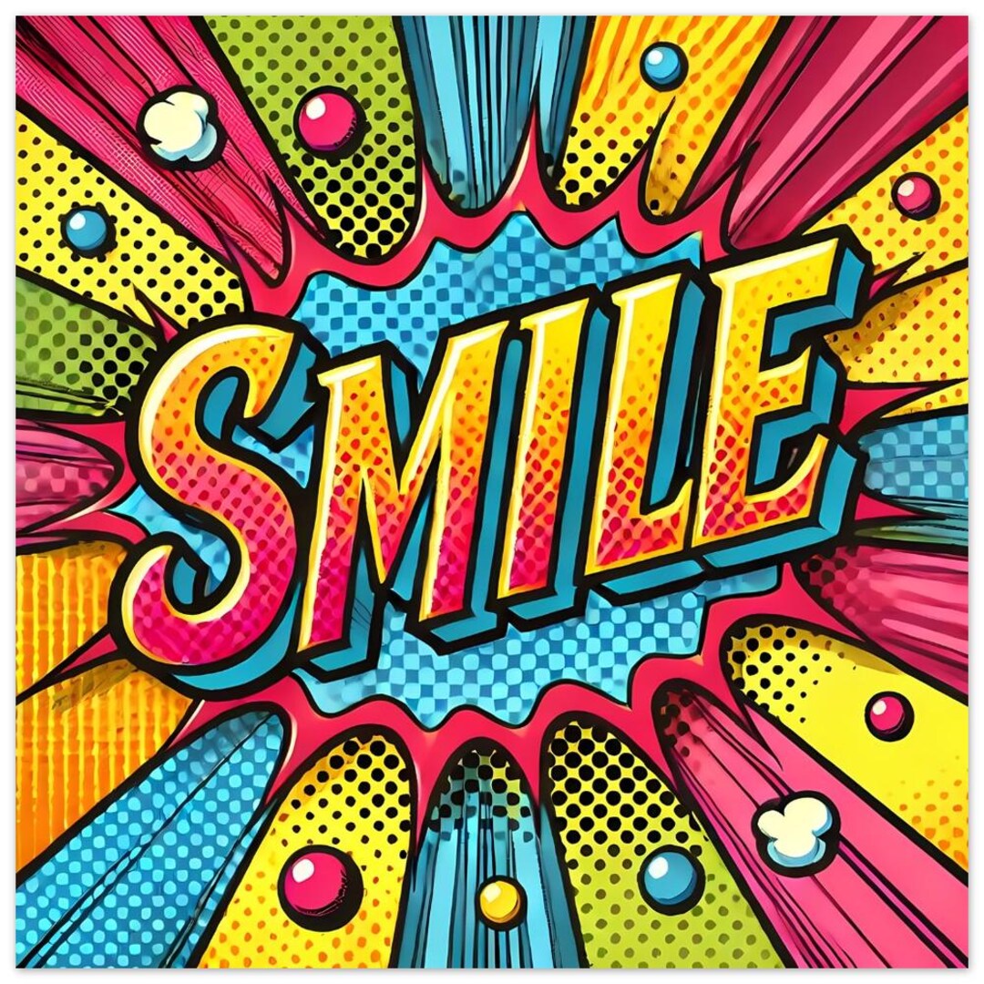 SMILE Premium Semi-glossy Paper Poster - Etsy
