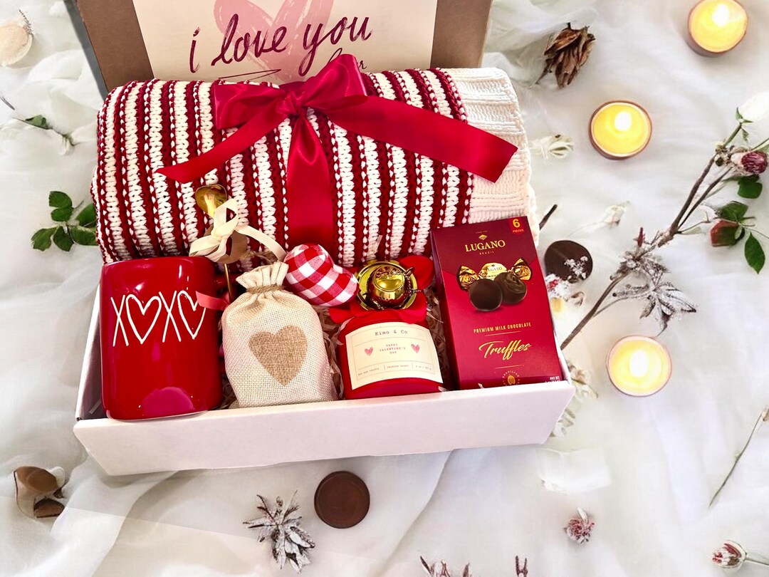 Self Care Cozy Gift Set, Warm Gift Box Soft Throw Blanket, Relaxing Box ...