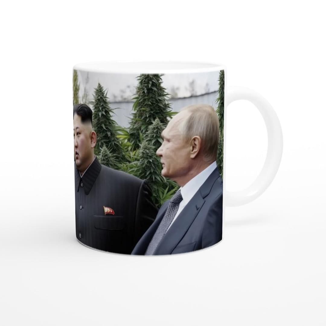 Kim Jong Un and Vladimir Putin Mug Funny Meme Cannabis Weed Russia ...