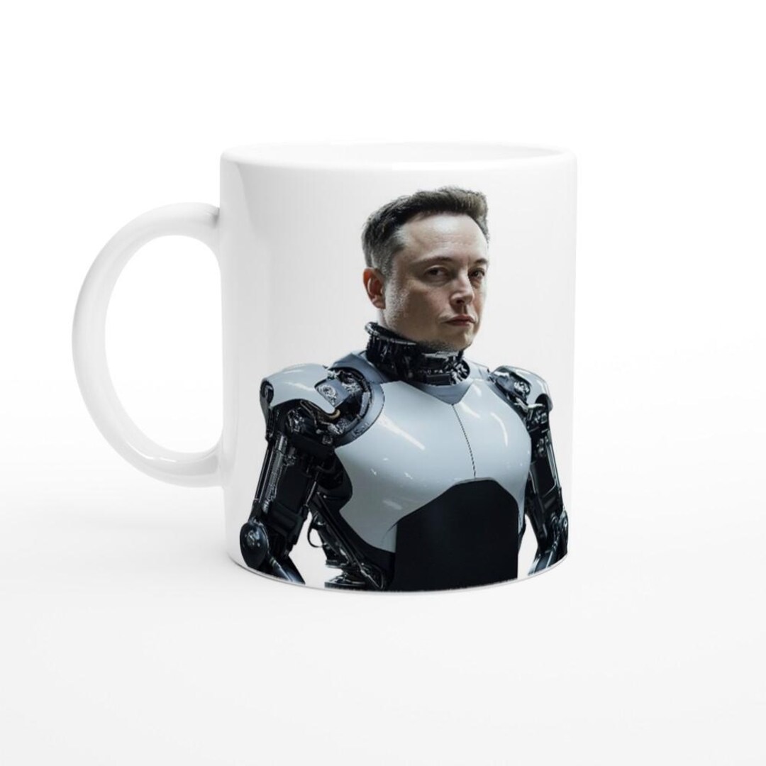Elon Musk Robot Mug Ai Donald Trump Futuristc Funny Meme Lizard People ...