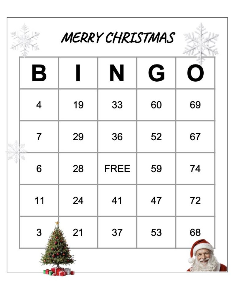 Christmas Holiday Bingo Cards Fun & Festive Printable PDF 30 Cards - Etsy