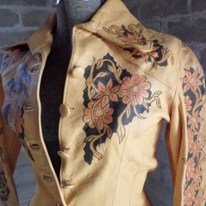 North Beach Leather Jacket and Pants Suit. Hand-painted 1960's Vintage ...