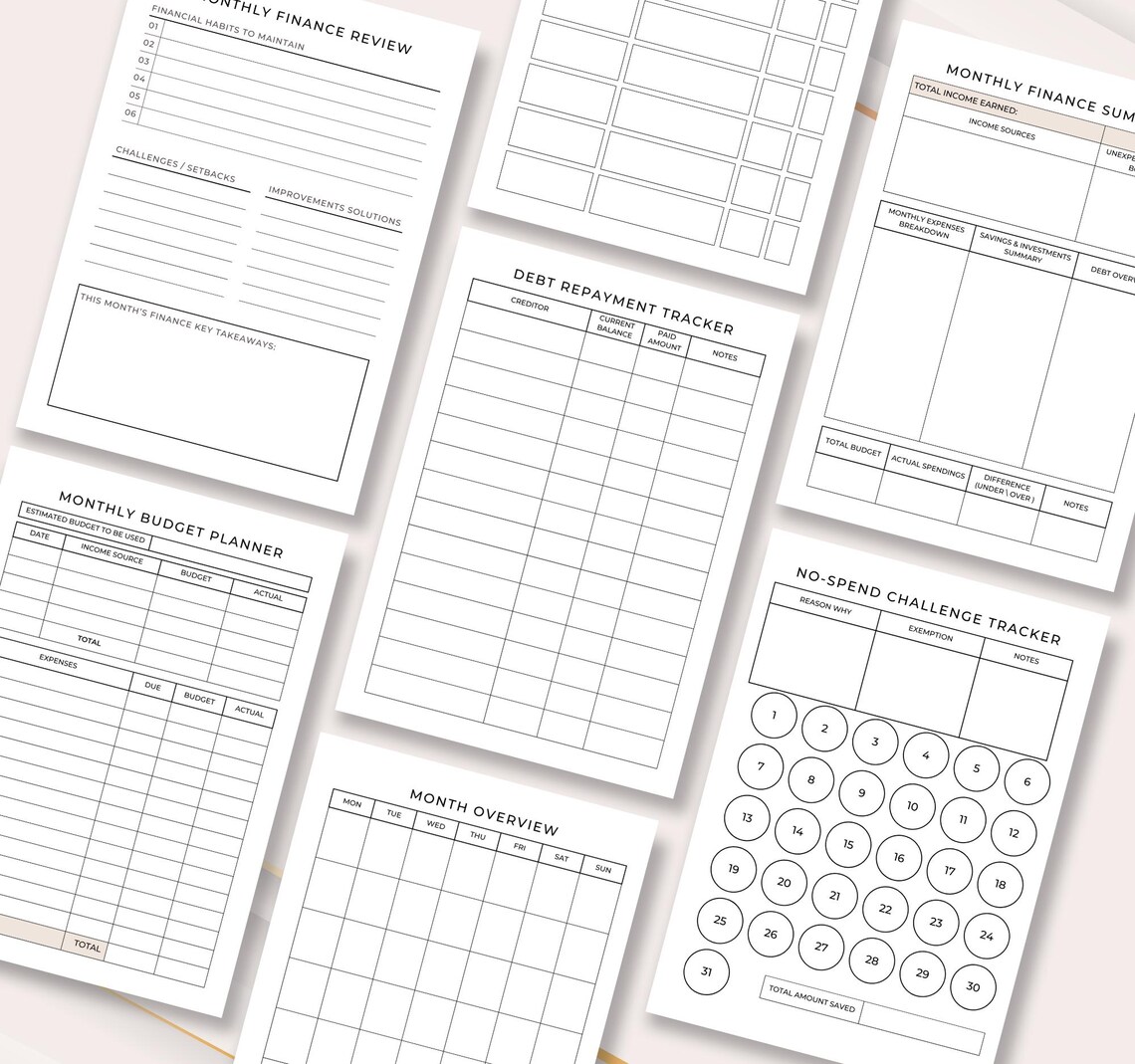 Monthly Budget Planner: Digital Expense Tracker & Financial Organizer ...