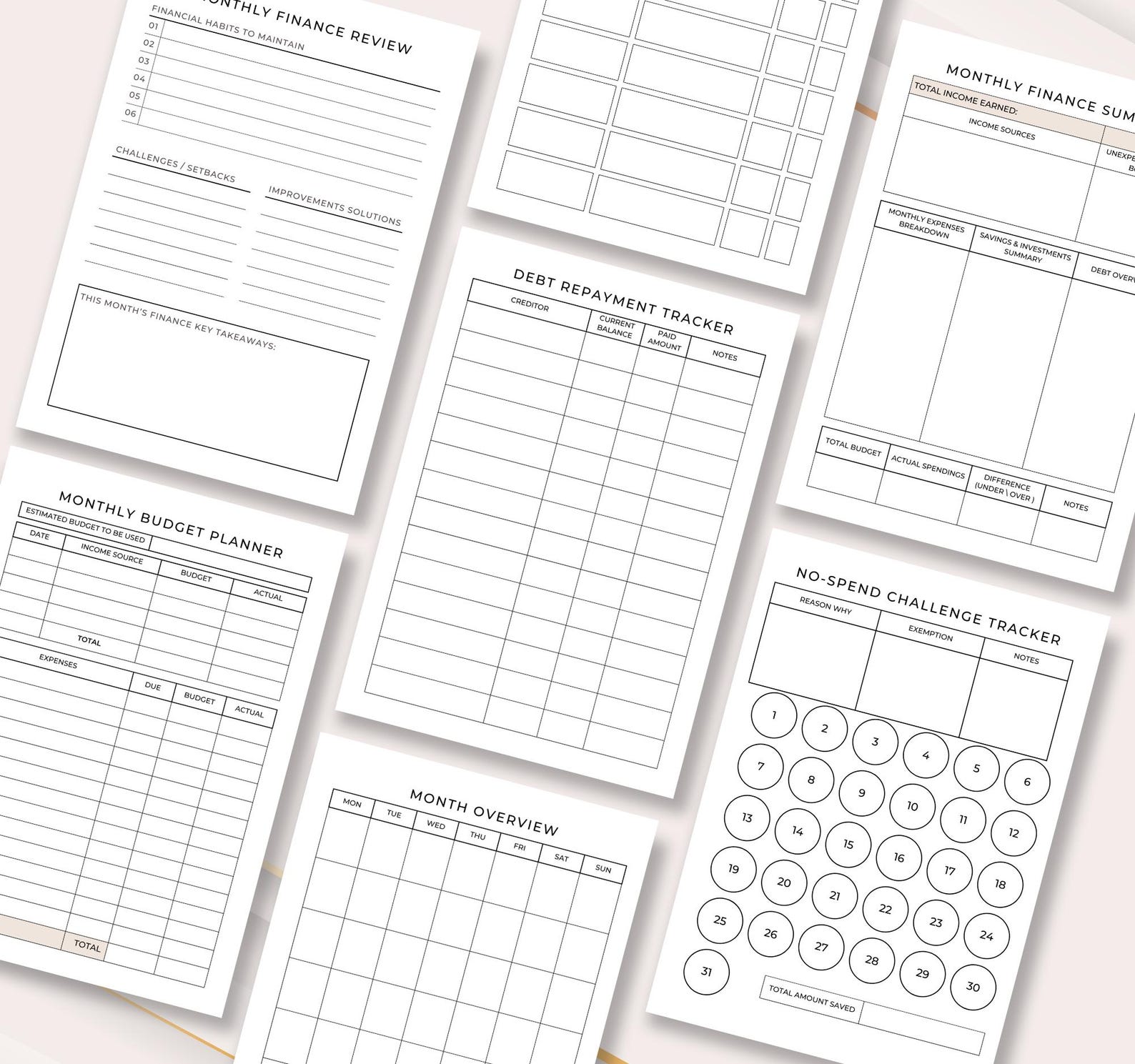 Monthly Budget Planner: Digital Expense Tracker & Financial Organizer ...