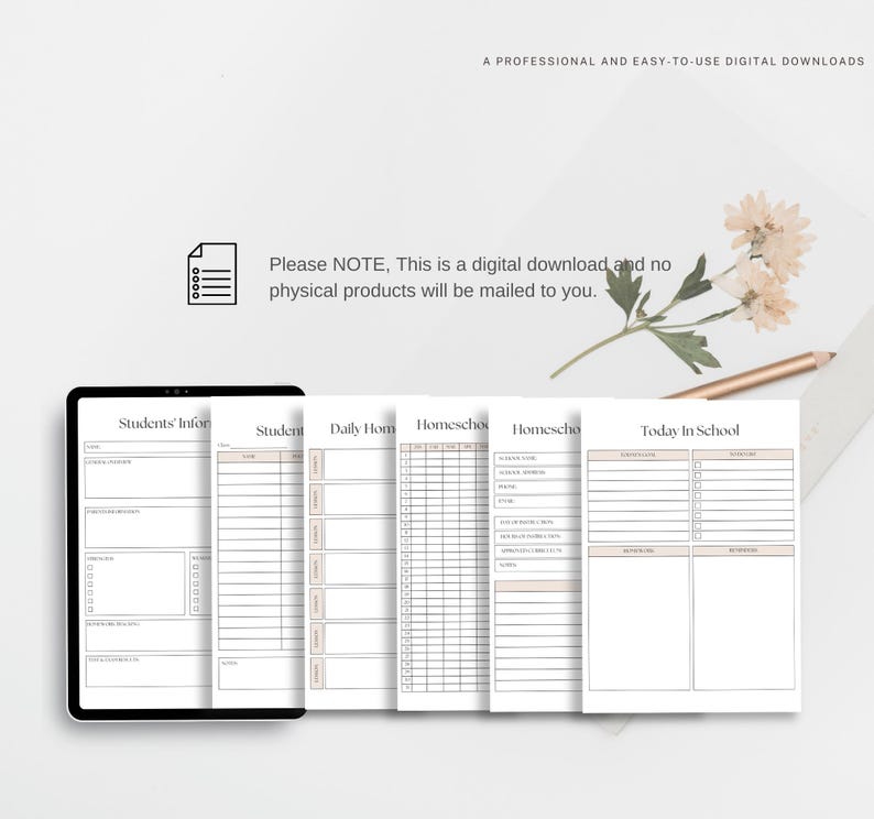 2024-2025 Homeschool Planner for Kids: Digital Daily, Weekly, and ...