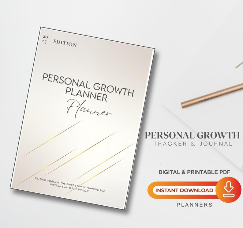 Personal Growth Planner: Digital Guide for Goal Setting, Self ...