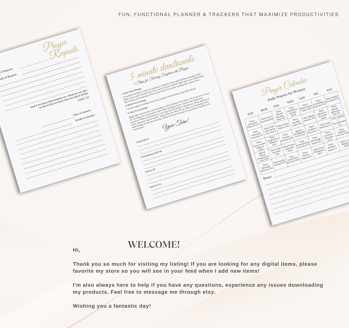 Christian Prayer Planner and Journal: Digital Organizer for Daily ...