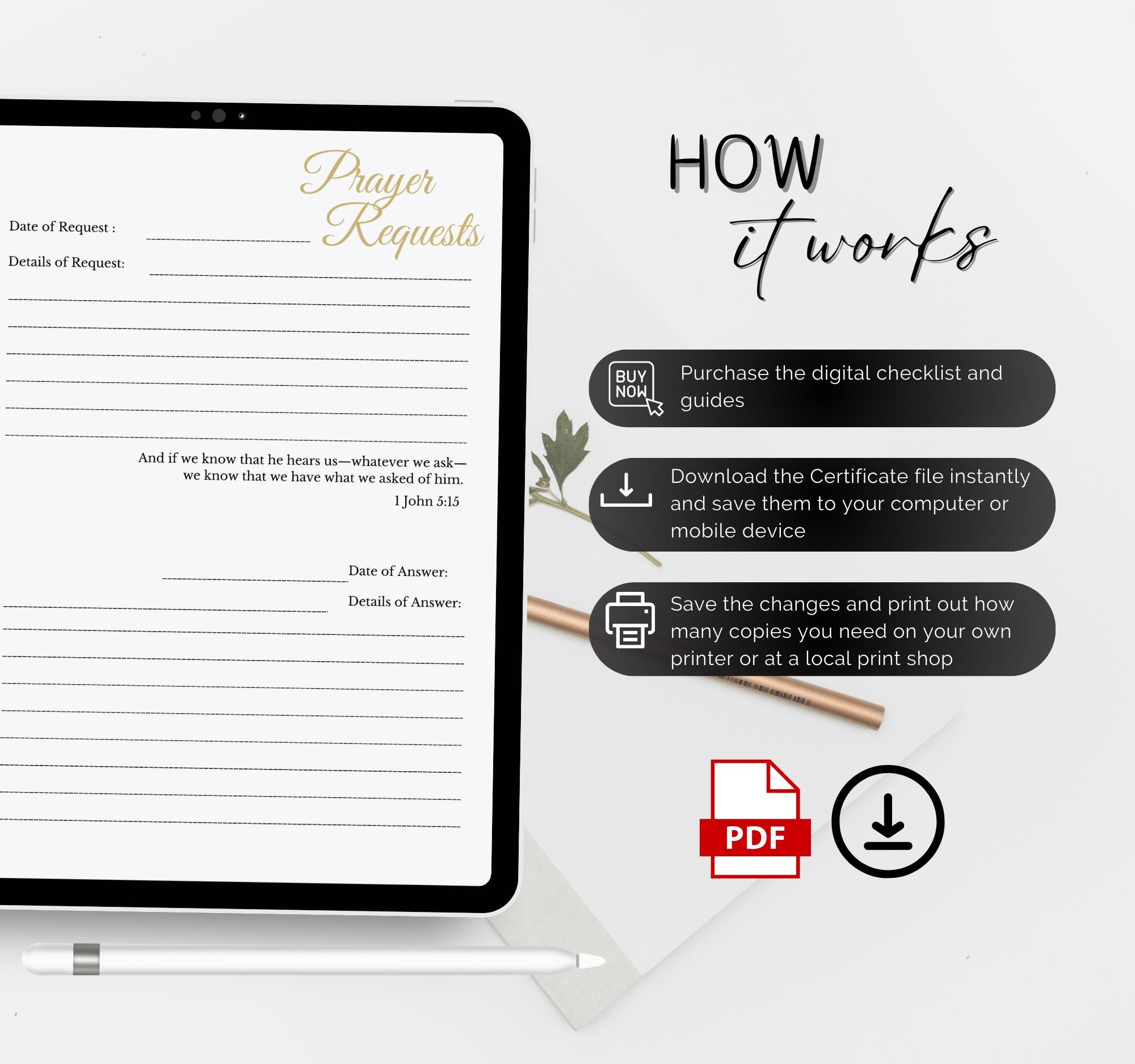 Christian Prayer Planner and Journal: Digital Organizer for Daily ...