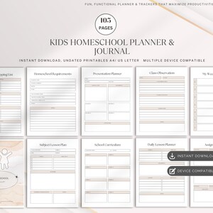 2024-2025 Homeschool Planner for Kids: Digital Daily, Weekly, and ...
