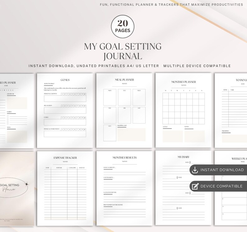 My Goal Setting Planner: Digital Organizer for Personal Growth ...