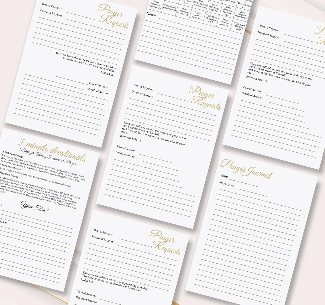 Christian Prayer Planner and Journal: Digital Organizer for Daily ...