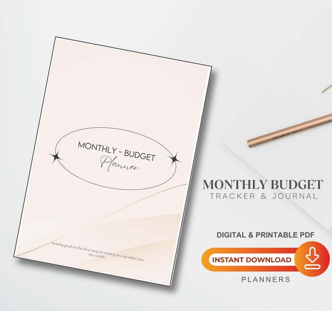 Monthly Budget Planner: Digital Expense Tracker & Financial Organizer ...