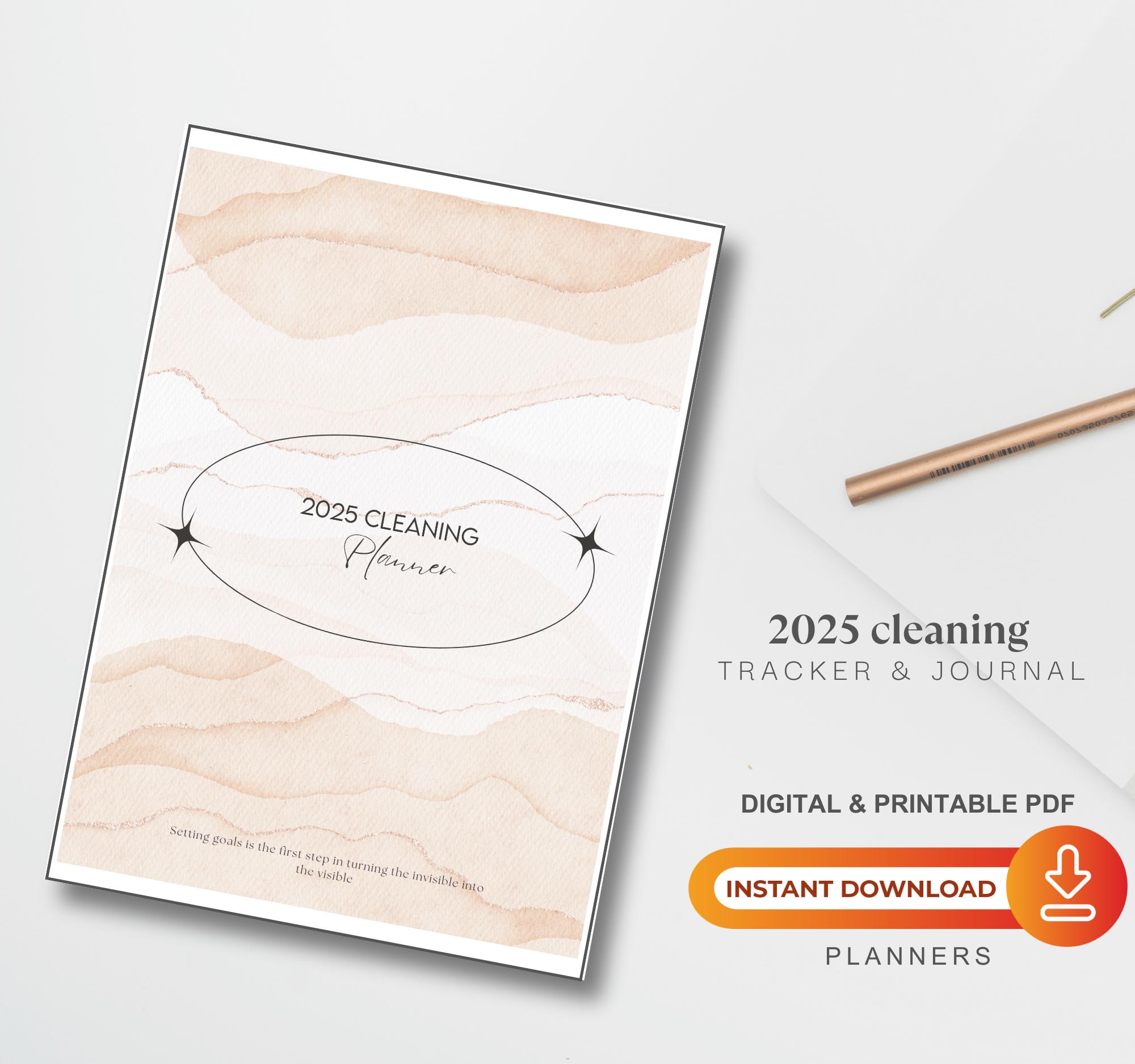 2025 Cleaning Planner and Checklist: Digital Cleaning Schedule, Home ...