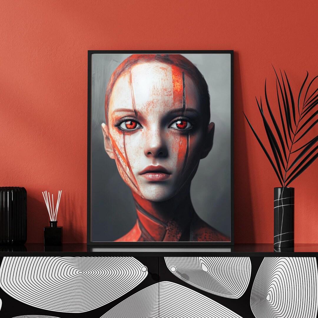 Cyberpunk AI Wall Art – High-resolution Printable Poster in 3:4 Ratio ...