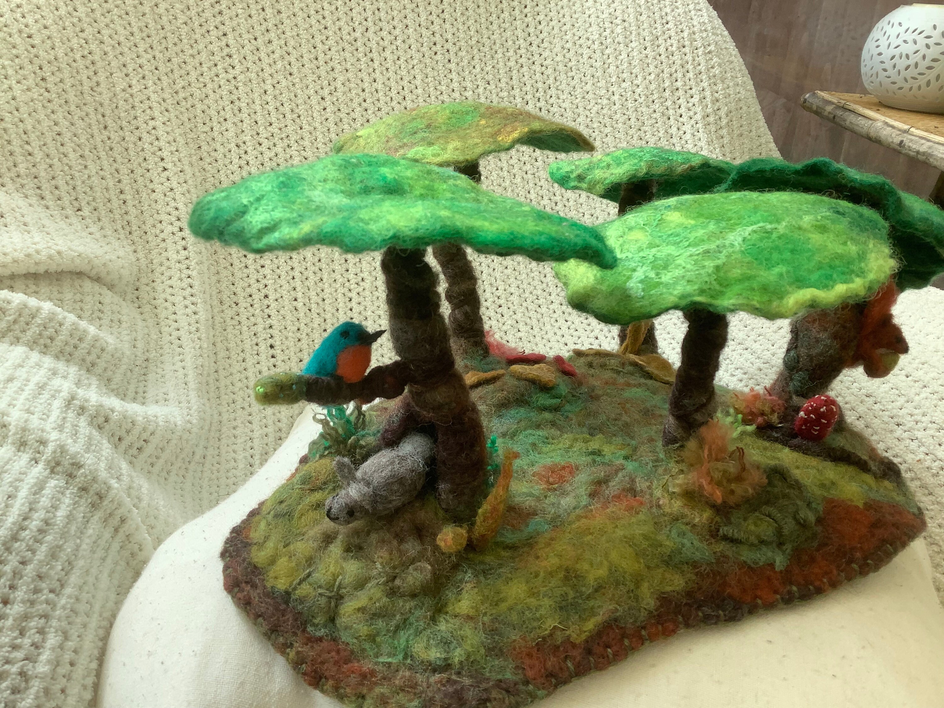 5 Tree Forest Hand Felted Play Mat With Trees Miniature - Etsy UK