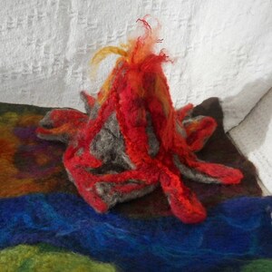 Needle Felted Volcano, Addition to Play Mat, Wet Felted Volcano ...