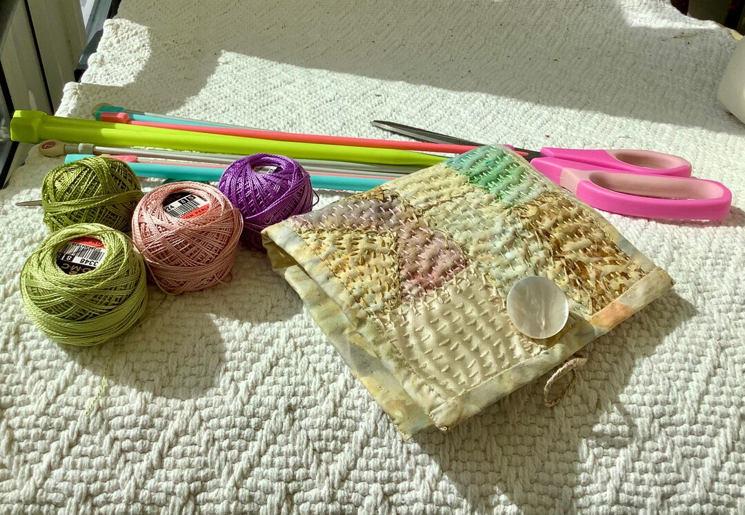 Patchwork Needle Book, Slow Stitch Needle Case, Hand Stitched Needle ...