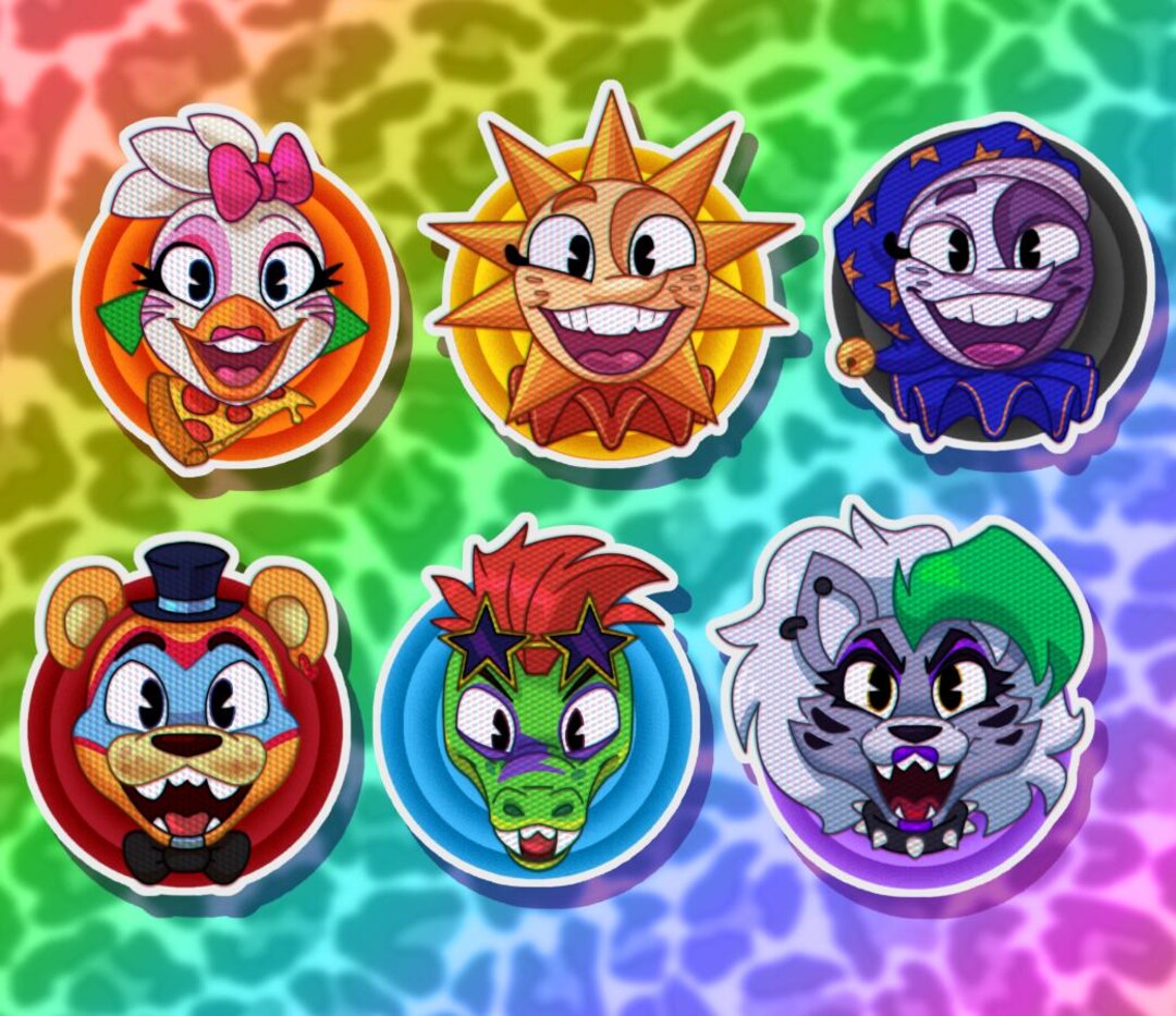 Five Nights at Freddy's Inspired Sparkly Holographic Vintage Cartoon ...