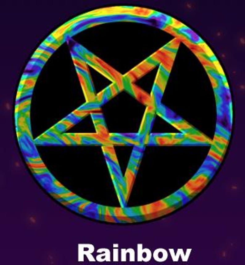 Occult Inverted Pentagram Star Sticker - Variety of Colors and Sizes ...