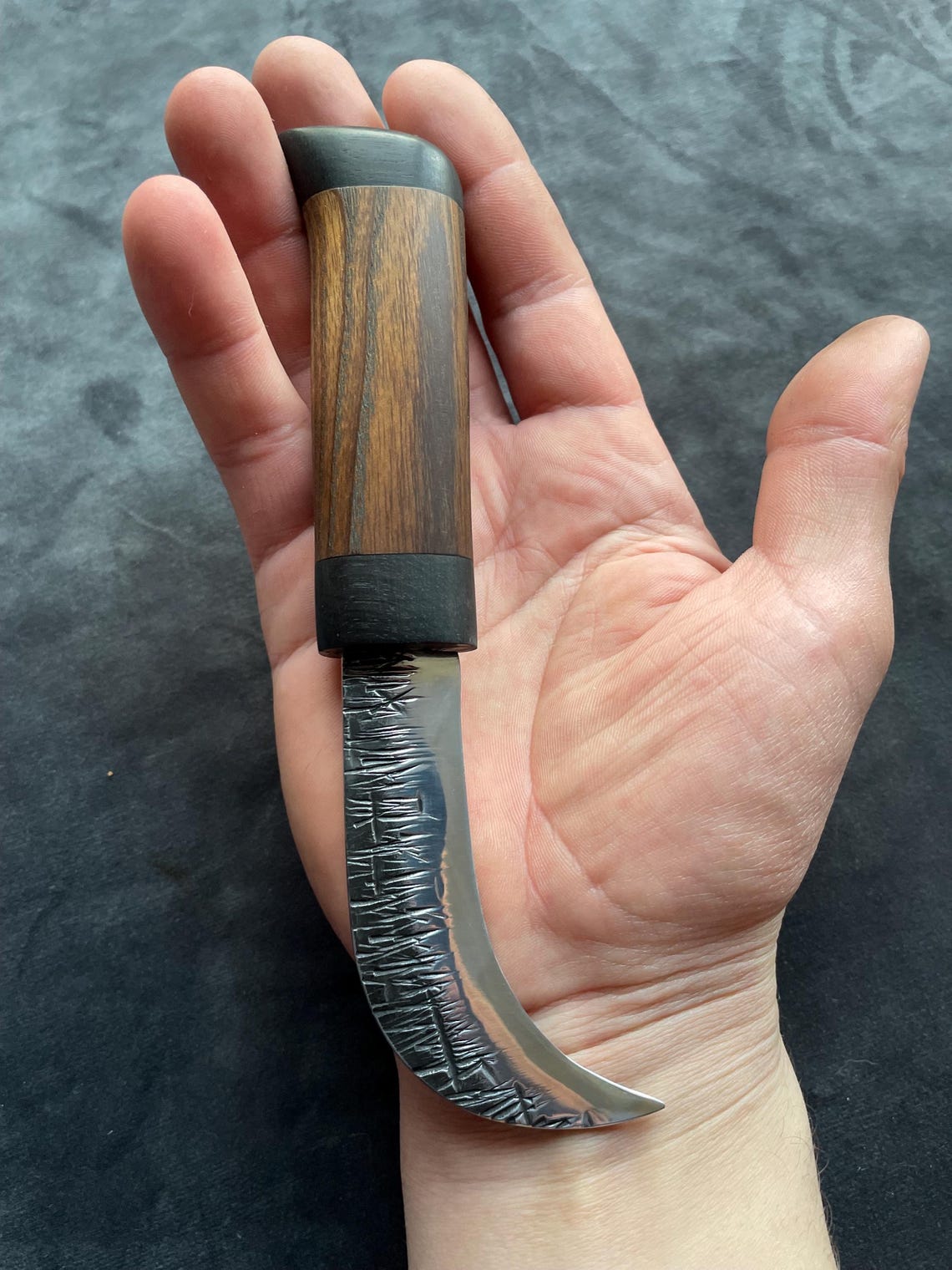 Handmade Forged Garden Knife: Thermo-ash Handle, Steel 95x18 - Etsy