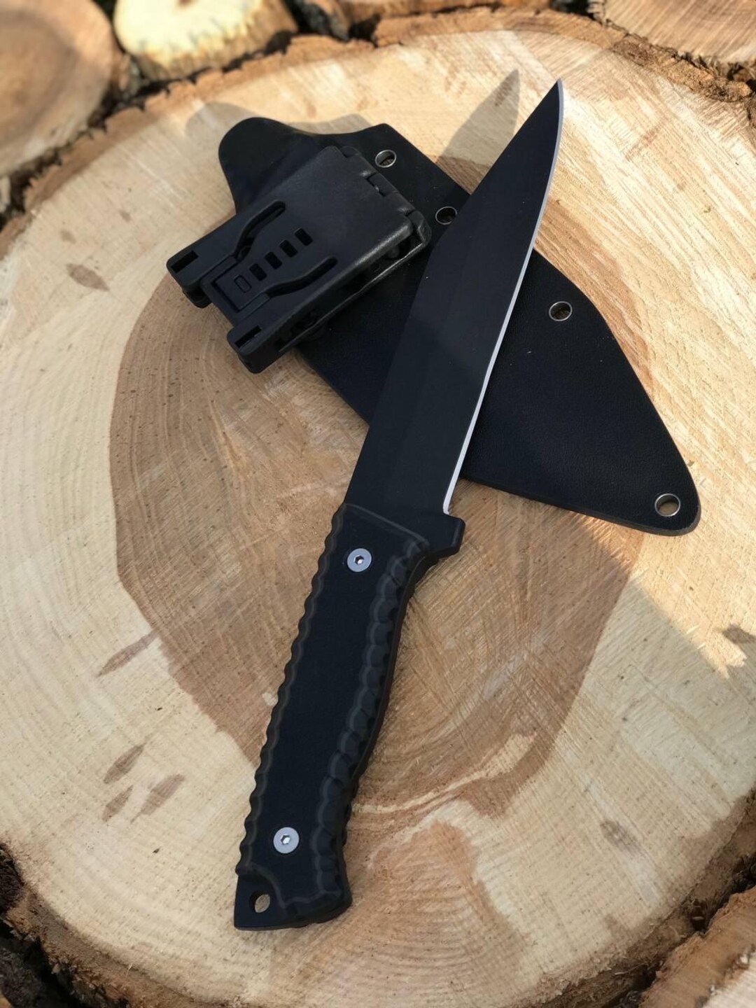 Handmade Bushcraft Knife With Sheath, Bushcraft Knife, Scramasax - Etsy