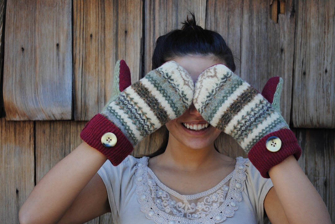 DIY Mitten Tutorial and Pattern-upcycle Recycle From Sweaters - Etsy